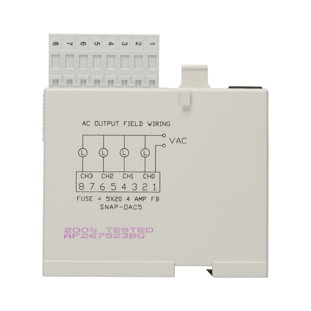 SNAP-OAC5, Opto22, 4-Ch Digital Output Modules. Output Voltage: 12 VAC ...