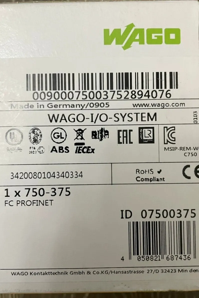 750-375, WAGO, Fieldbus Coupler PROFINET IO; 3rd Generation; Advanced ...