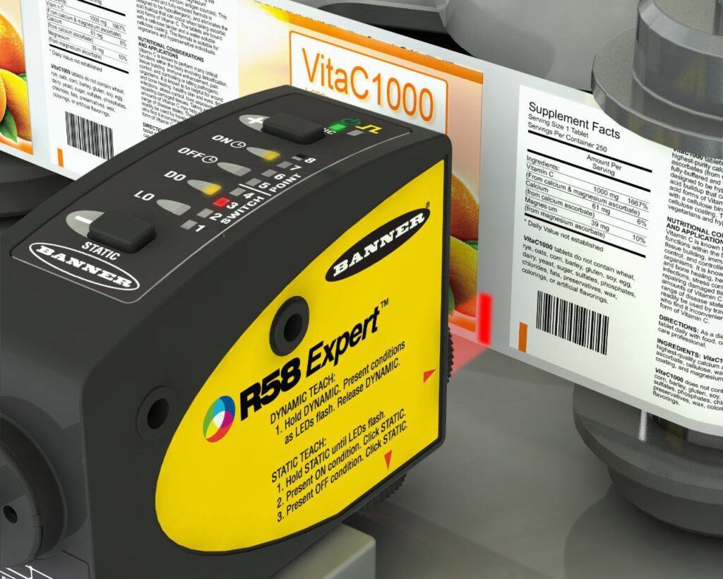 R58ECRGB1Q8, R58 EXPERT, Banner Engineering Corp, Registro sensor de ...