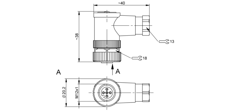 BCC06ZH, Balluf, Conector circular, 5 contactos, montaje en cable ...