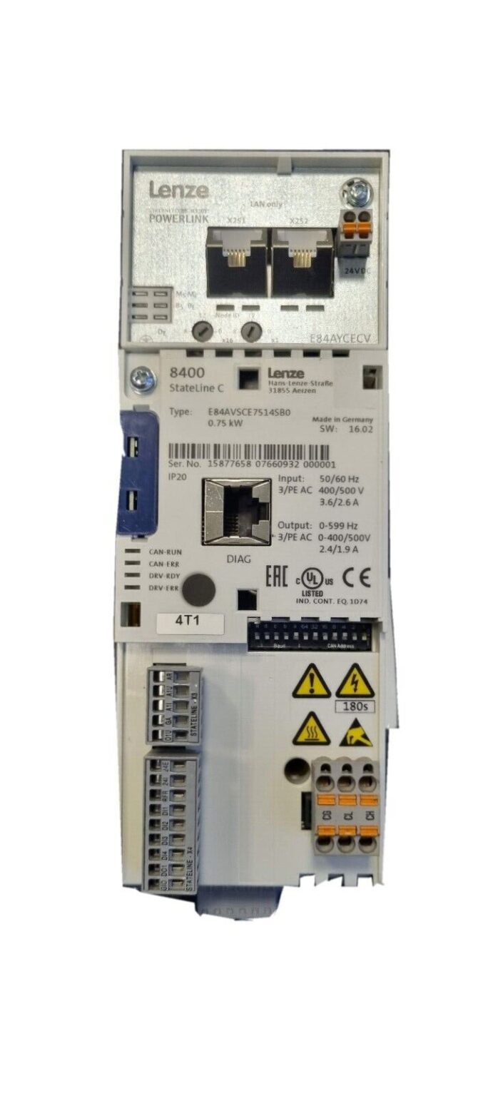 E84AVSCE7514SB0, LENZE, Variador de frecuencia, serie 8400, Stateline ...